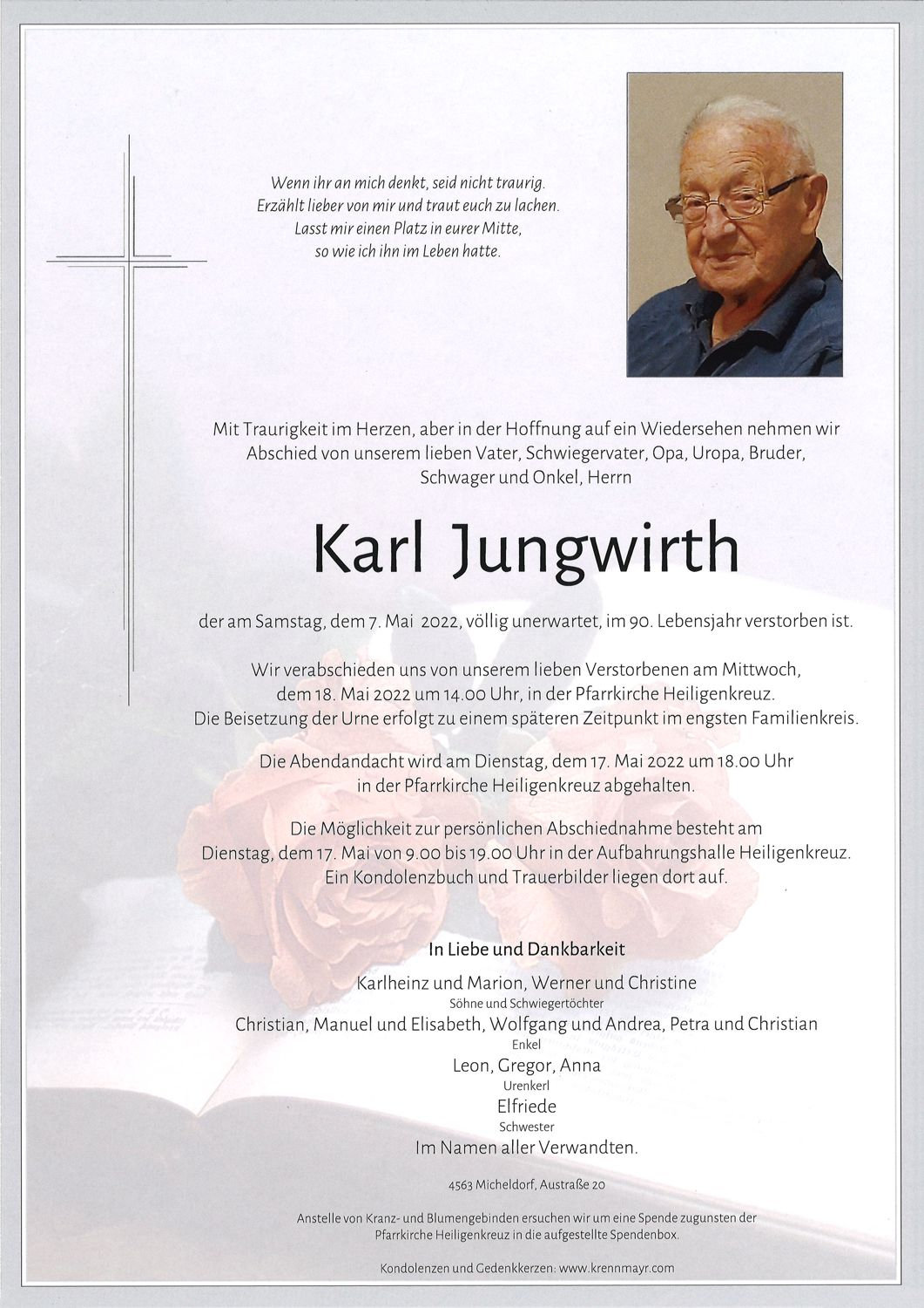 Todesfall Karl Jungwirth